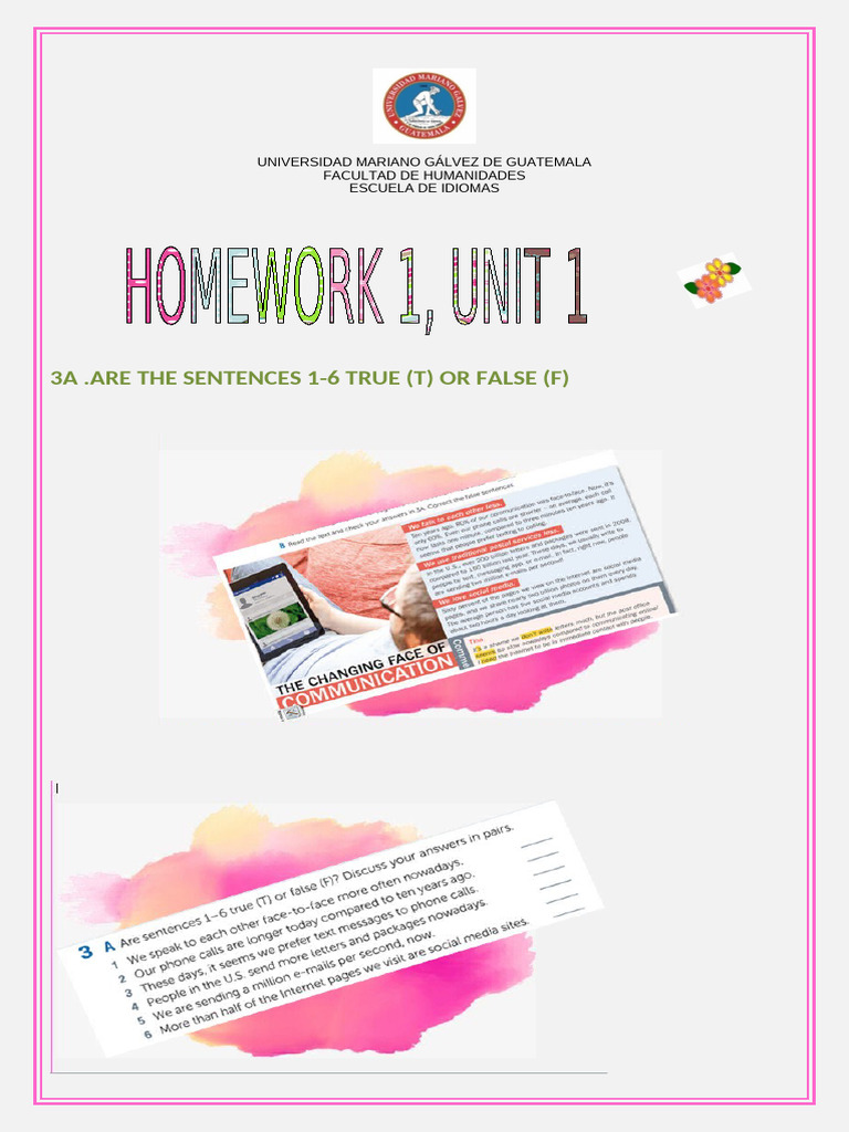 WORKSHEET UNIT 1, Nivel 6 | PDF | Science & Mathematics