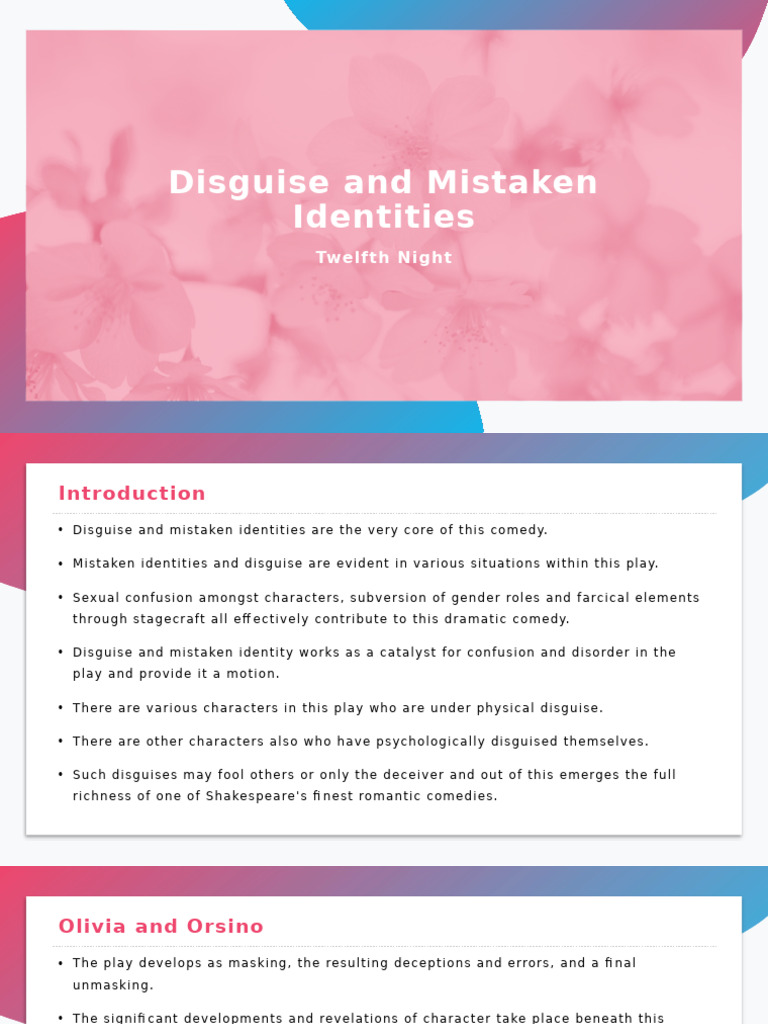 Disguise and Mistaken Identities | PDF | Self-Improvement