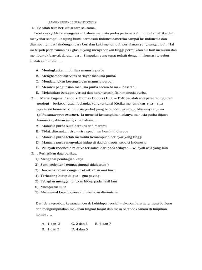Uh CP 2 Kls X 2024 | PDF | Sejarah