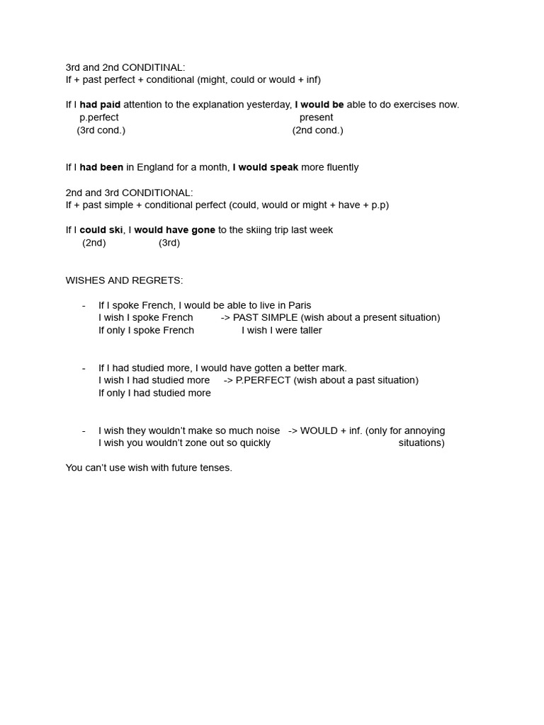 Mixed Conditional | PDF