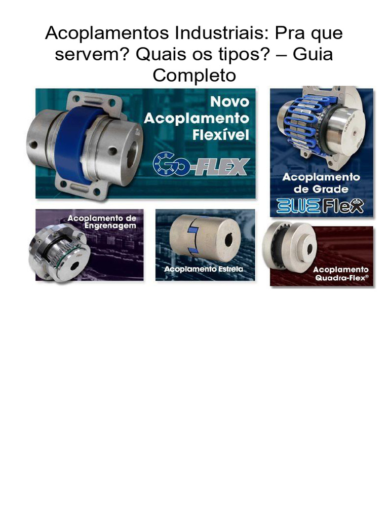 Acoplamentos Industriais | PDF | Engrenagem | Cinto (mecânico)