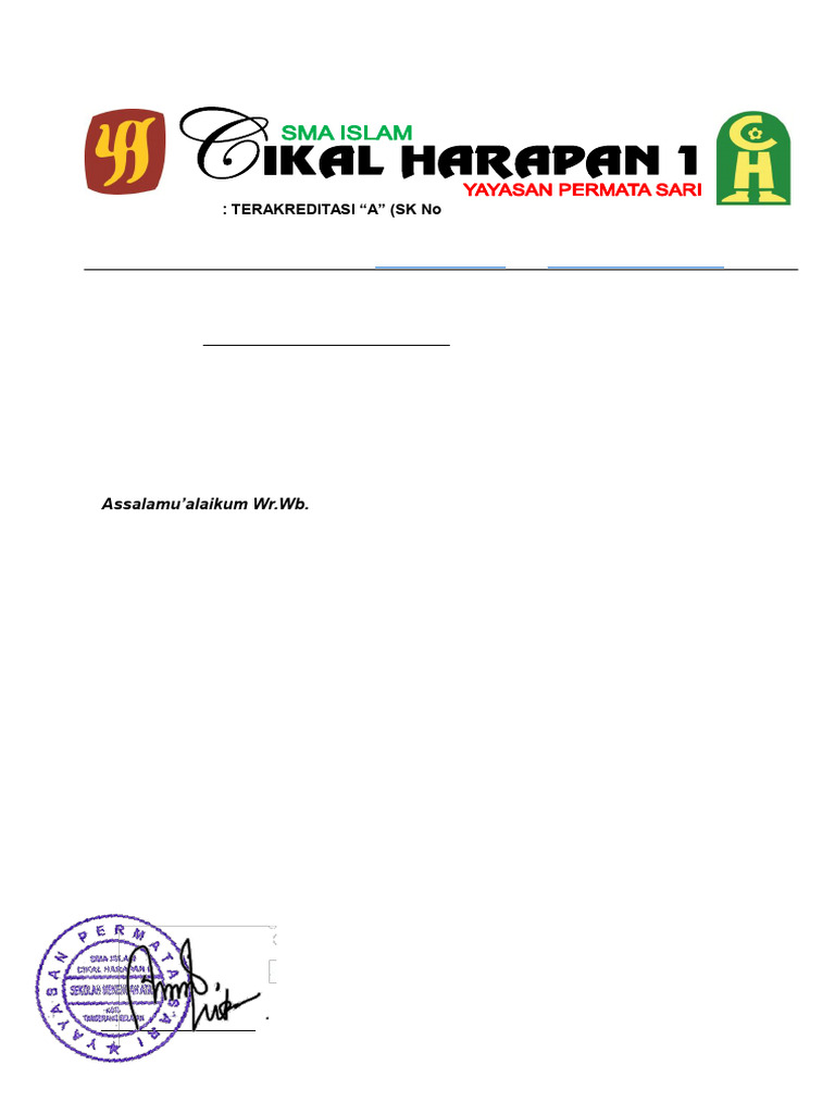 082 Surat Pemberitahuan Perjusa | PDF