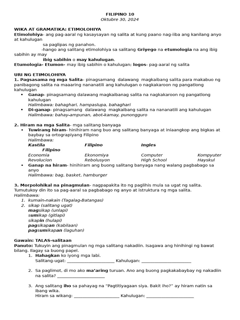 Filipino 10 Adm | PDF