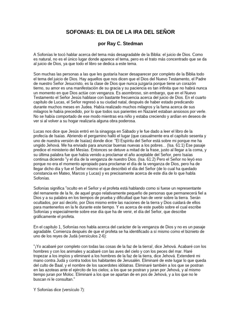 SOFONIAS | PDF | Jesús | Amor