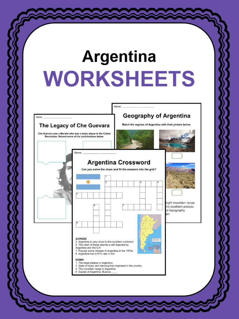 Sample Argentina Worksheets | PDF | Argentina | South America