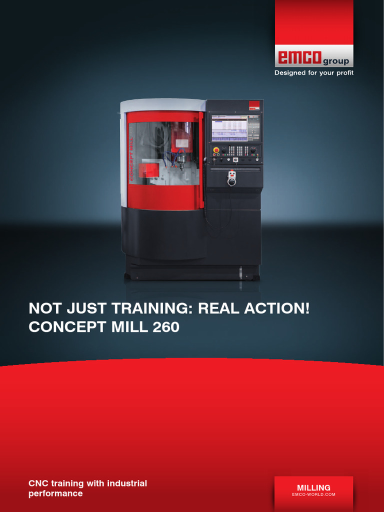 CNC Milling Center Training Purposes Concept Mill 260 | PDF | Numerical ...