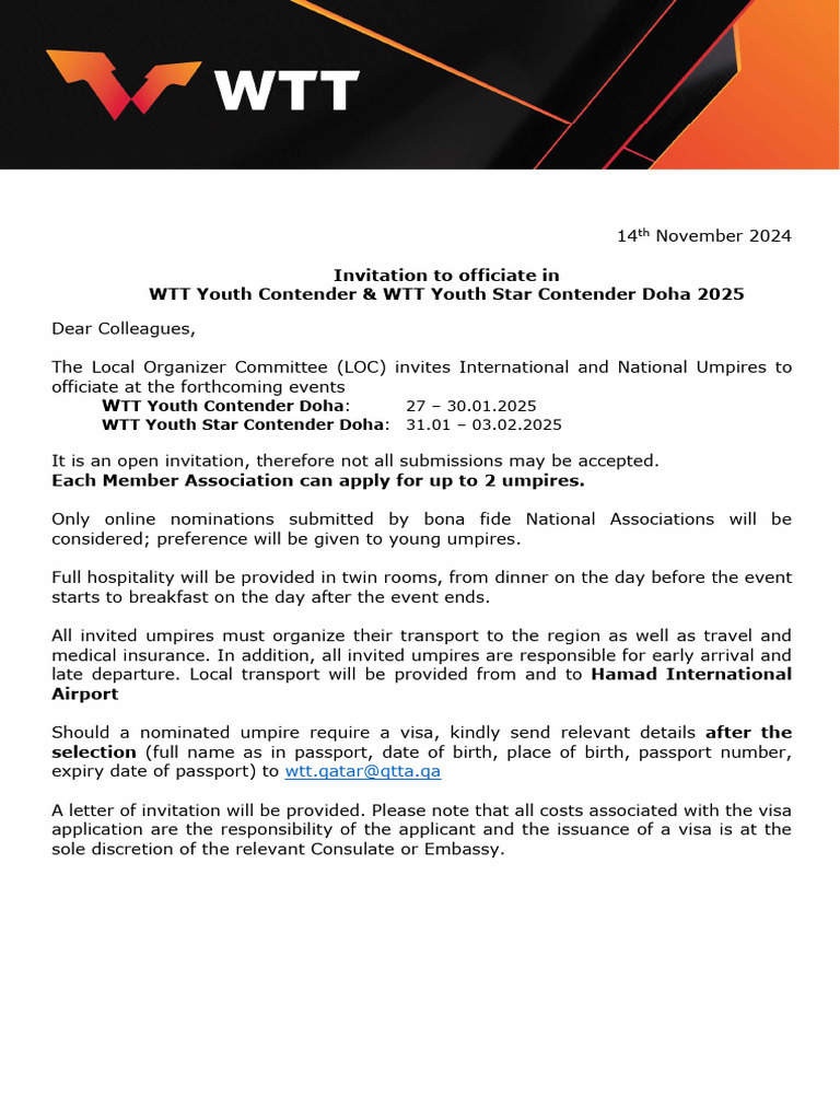 WTT Yc & Ysc Doha | PDF | Social Science