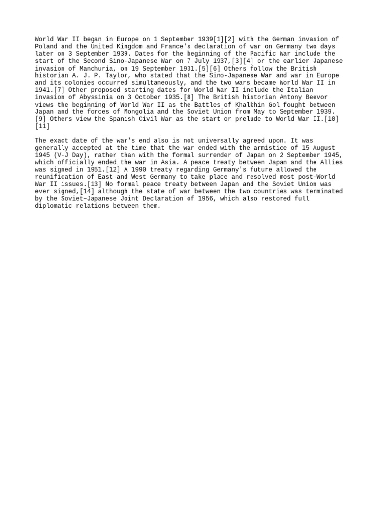 ww2 Notes | PDF | Travel