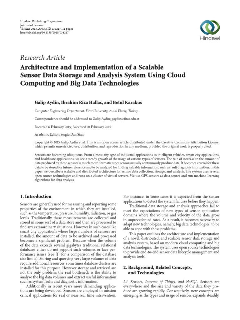 Architecture And Implementation Of A Scalable Sensor Data Dpem18lb7j Pdf Apache Hadoop 