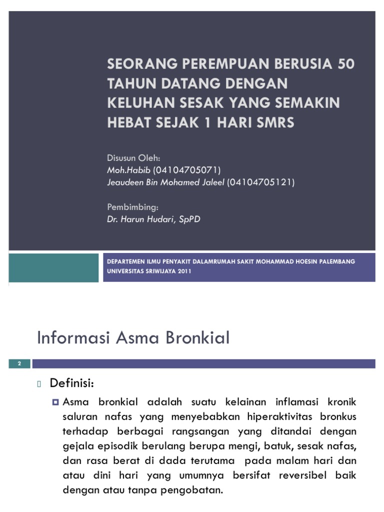 Case Asma Bronkial | PDF | Sains & Matematika