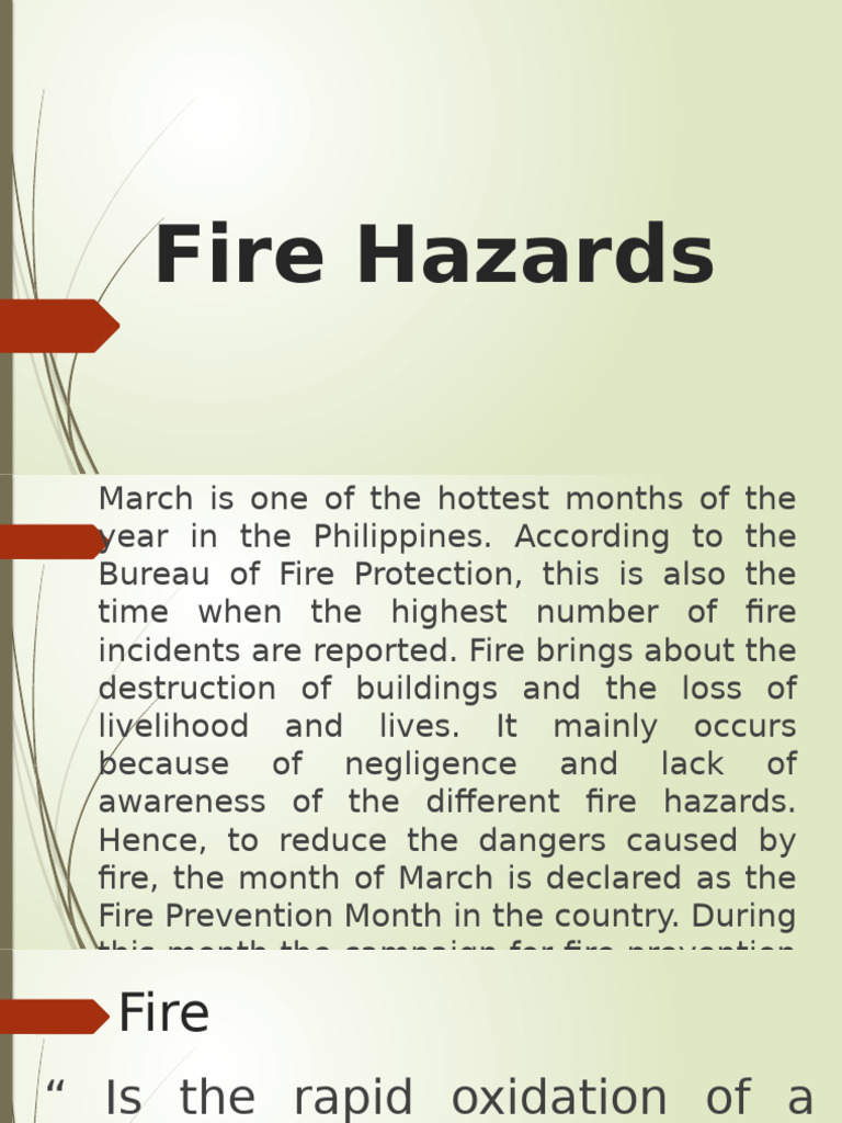 DRRR Fire Hazard | PDF | Fires | Fire Safety
