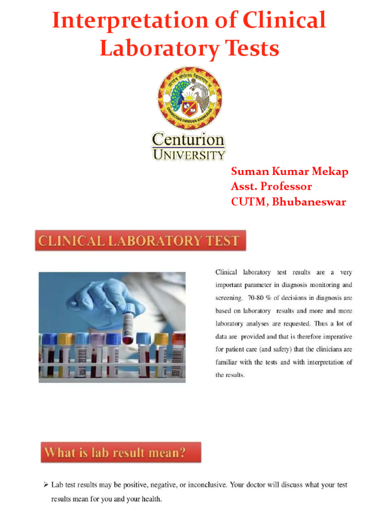 5.3 Interpretation of Clinical Laboratory Tests | PDF