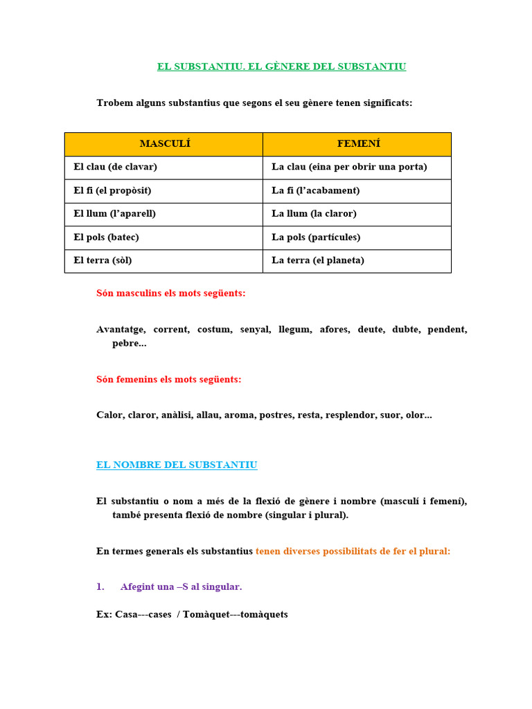 El Substantiu 2 | PDF
