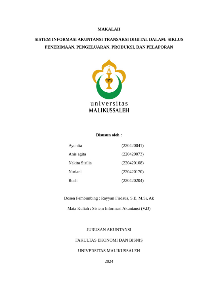 Kel 8 Sia - Transaksi Digital | PDF