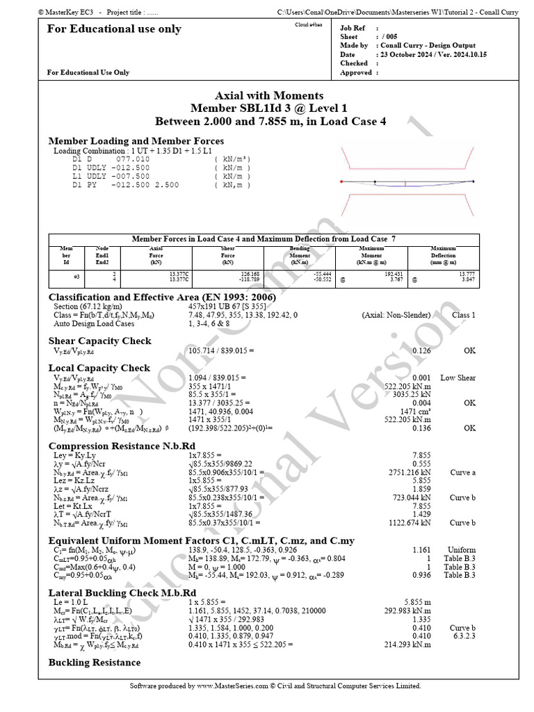 Structural Design Output Report | PDF