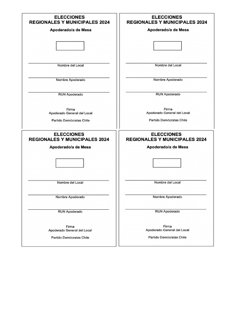Apoderado de Mesa Final | PDF
