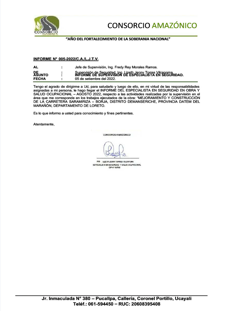 PDF Informe de Supervision Sso Final - Compress | PDF | Seguridad y salud ocupacional