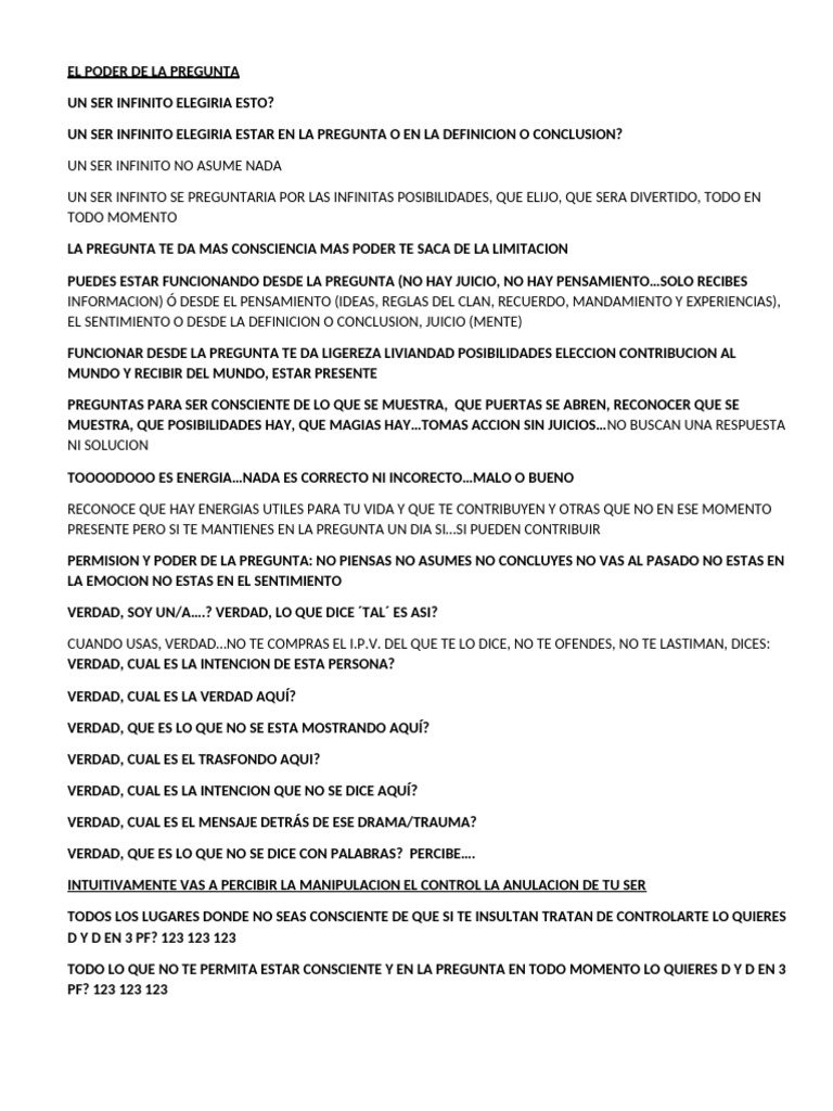 El Poder de La Pregunta | PDF | Verdad | Pensamiento