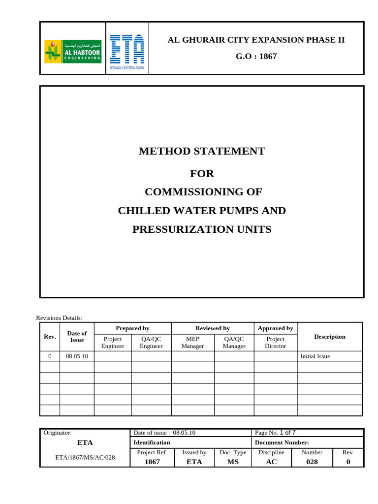 MS - CHW Pumps&pressurisation Units - 08.05.10 | PDF | Calibration ...
