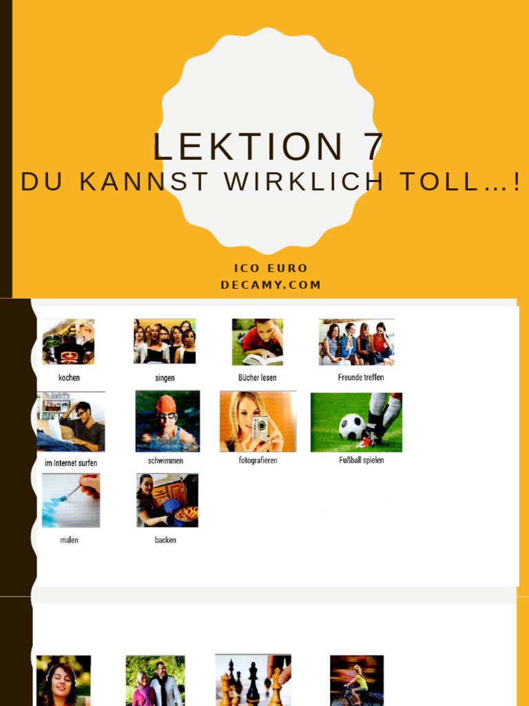 Lektion 7 - Menschen A1 | PDF