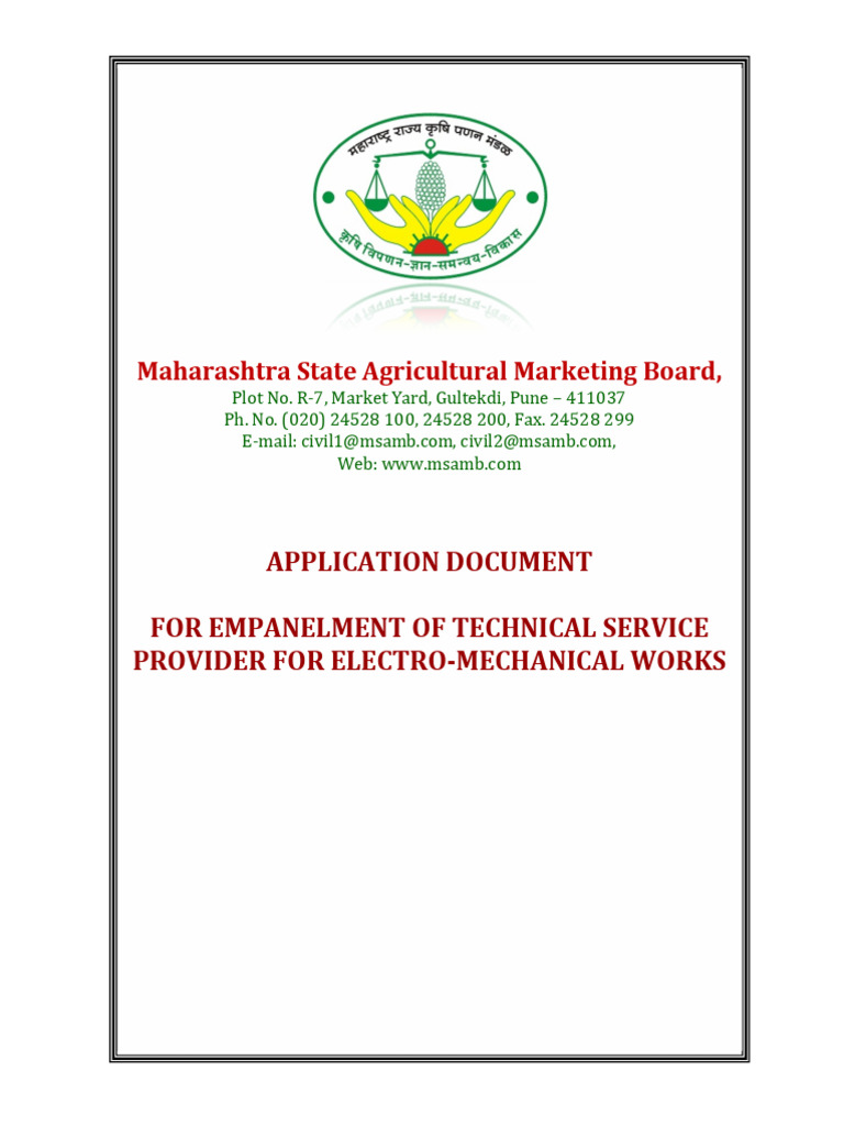 Electro Mech Panel Doc | PDF