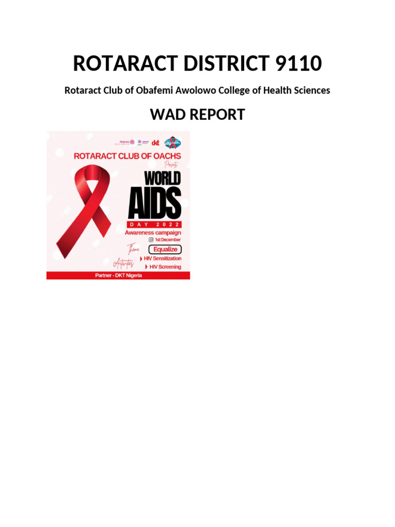 WAD Report - RAC OACHS | PDF | Science & Mathematics