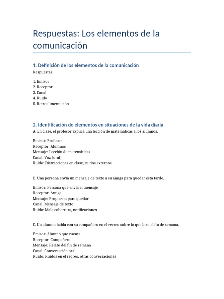 Elementos de la Comunicación | PDF