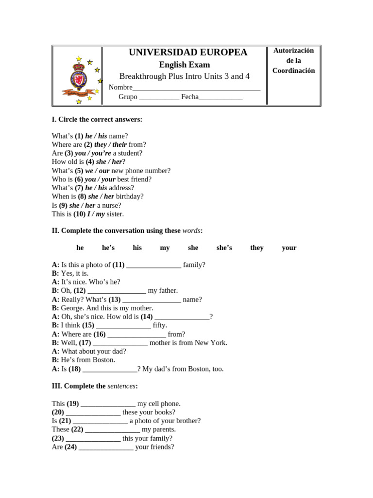 2nd Partial Breakthrough Plus Intro Units 3 and 4 | PDF | Language Arts & Discipline