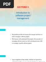 Lecture 1 - Introduction To Software Project Management | PDF | Project Management | Software ...