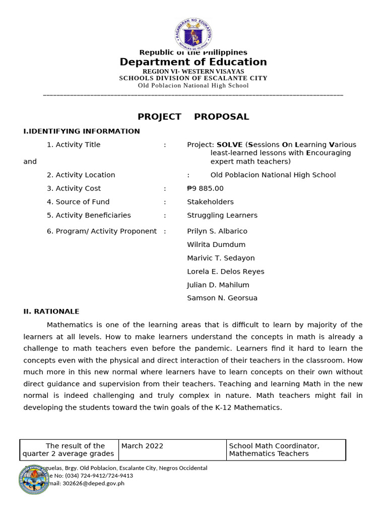 Correction - Innovation Proposal | PDF | Teachers | Mathematics