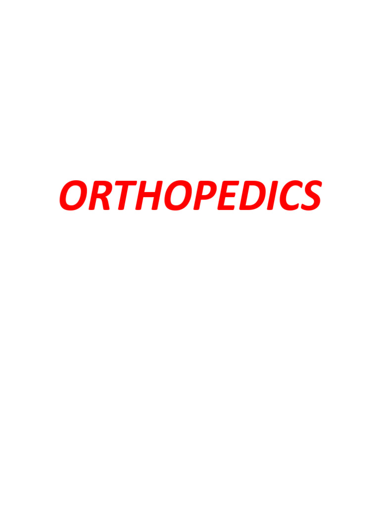 Orthopaedics | PDF | Elbow | Bone