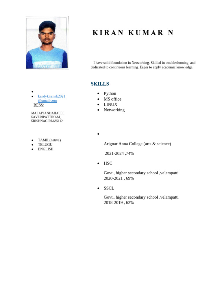 Kiran Res | PDF