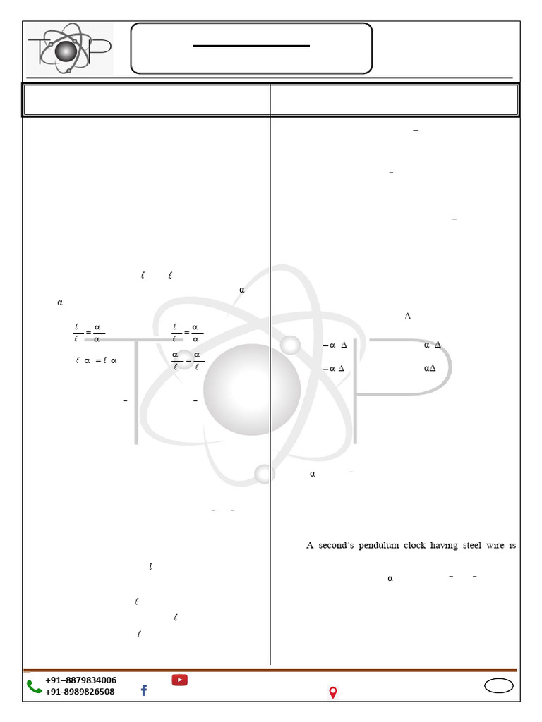 Test Paper - (Thermal Expansion + Calorinetry) 29-10-2023 | PDF ...