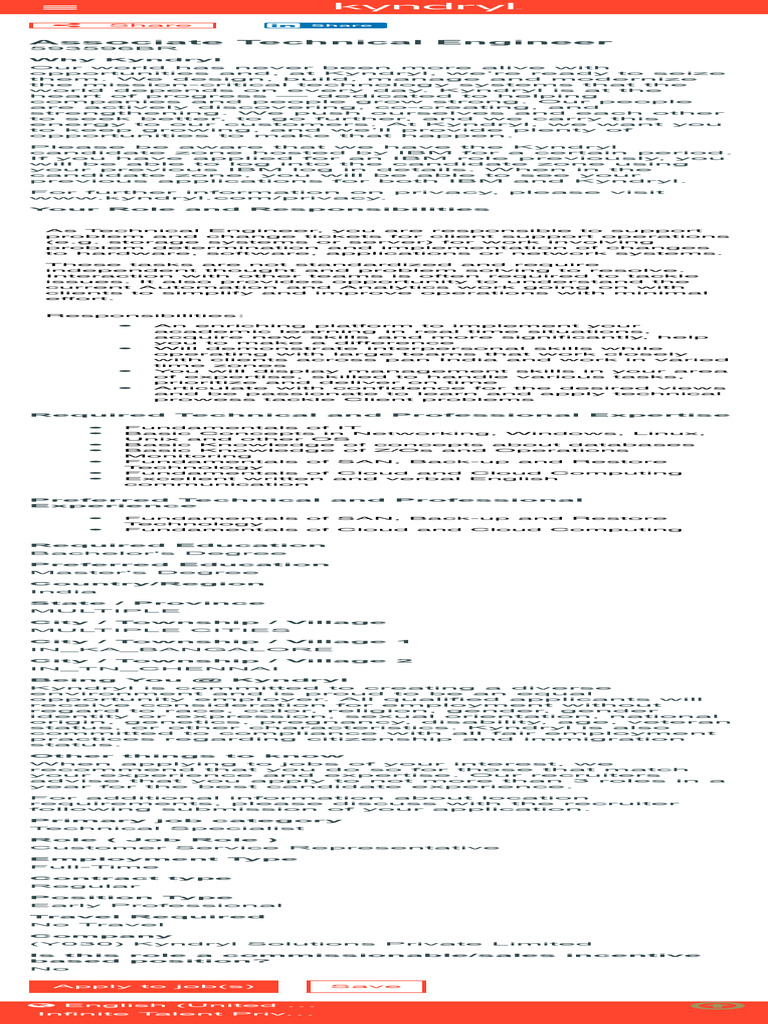 Associate Technical Engineer Kyndryl Careers | PDF | Cloud Computing ...