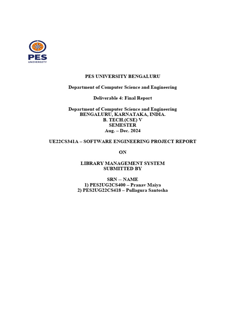 6_Library_Management_System_Final_Report | PDF | Databases | My Sql