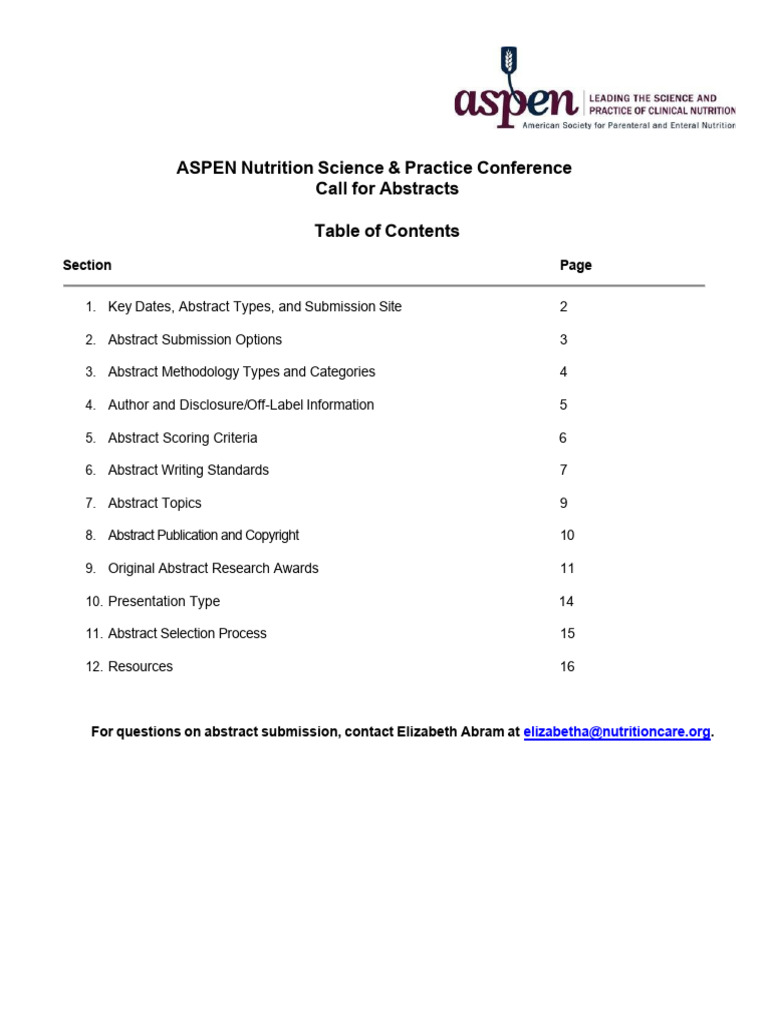 ASPEN25 Abstract Submission Guidelines-Final-9-12-24 | PDF | Systematic ...