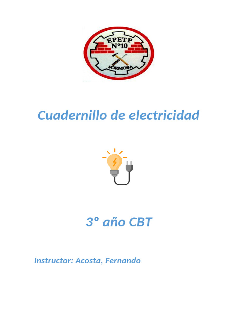 Caratula Cuadernillo de Electricidad 3ro | PDF