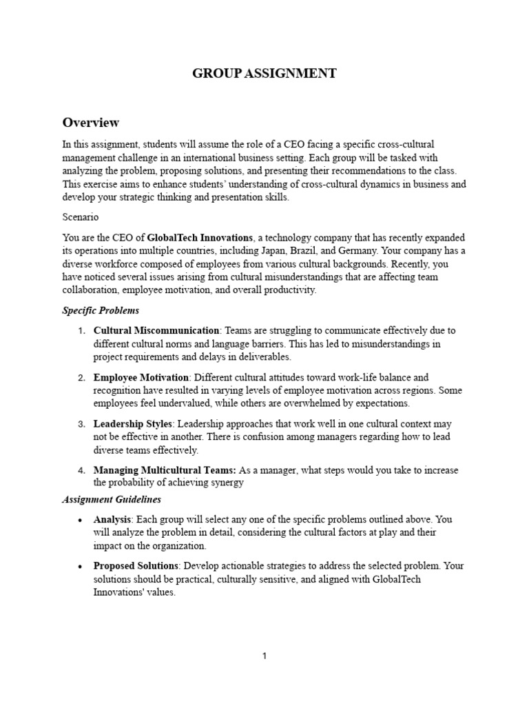 Group Assignment | PDF | Motivation | Motivational