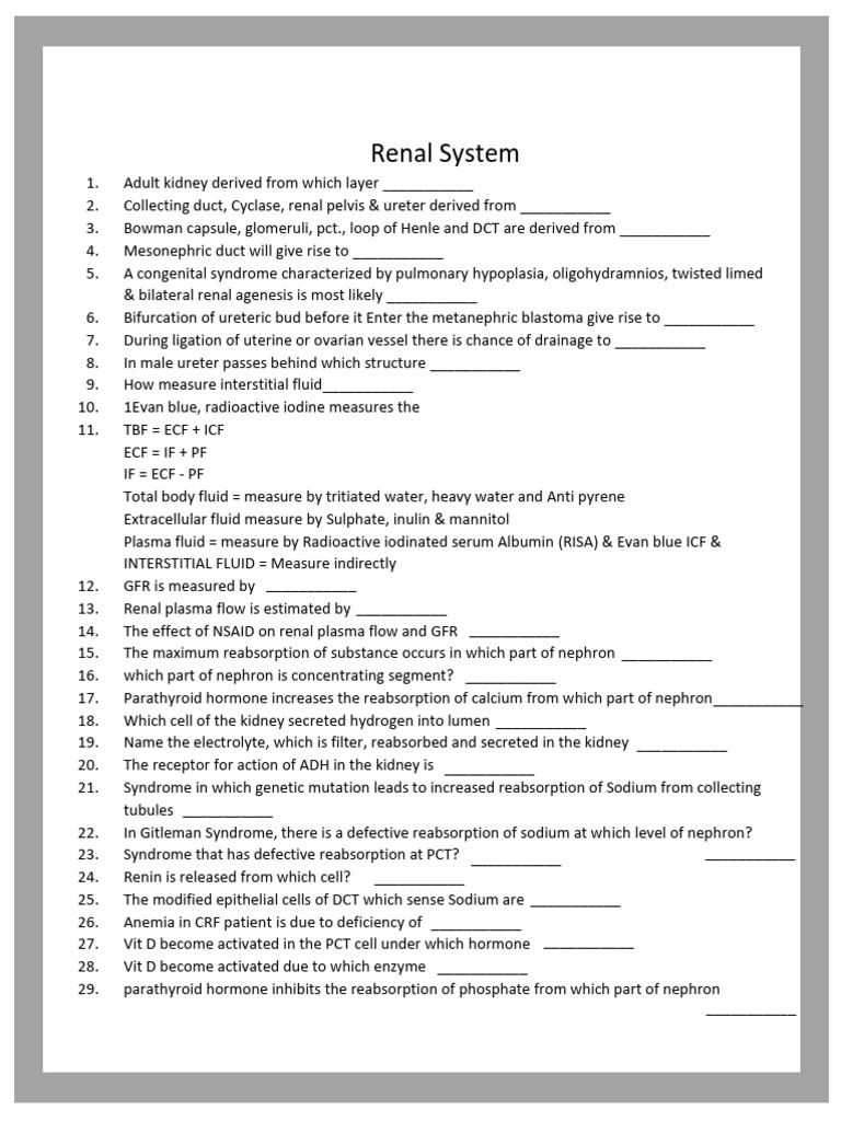 Top Nephro Notes | PDF | Kidney | Nephrology