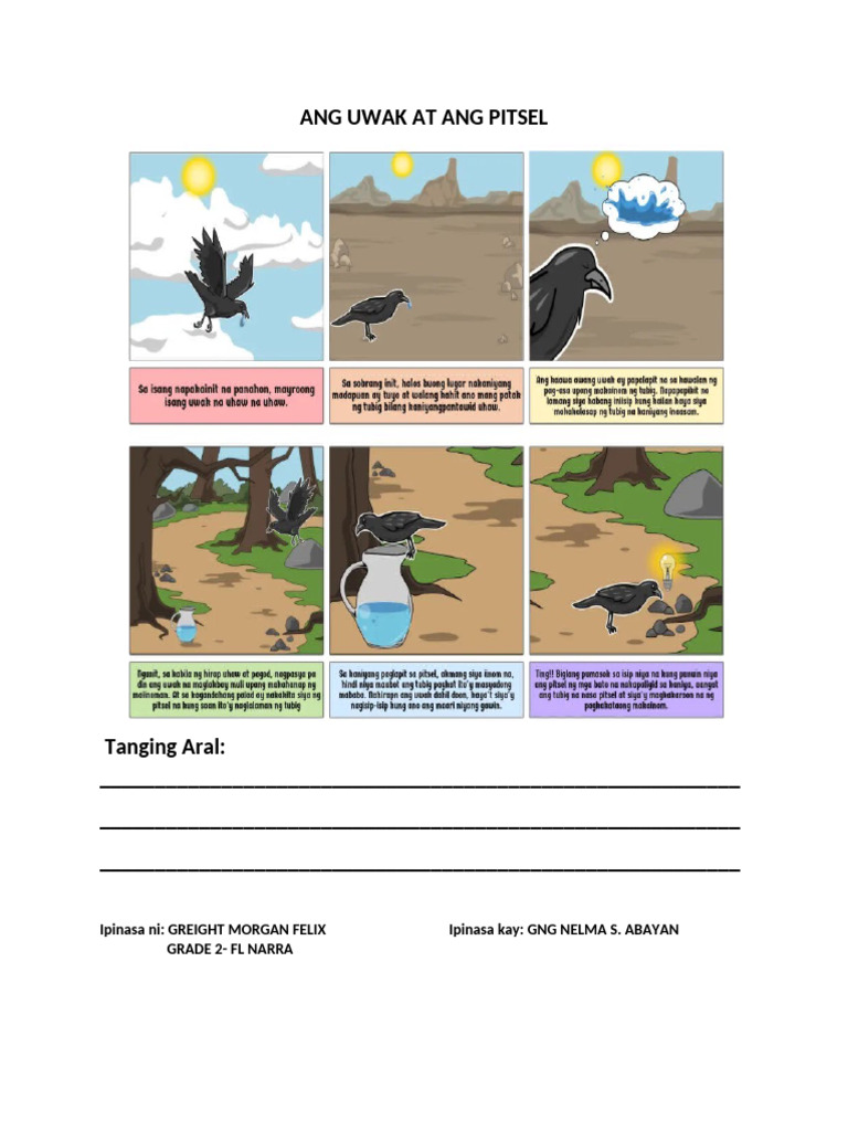 Ang Uwak at Ang Pitsel | PDF
