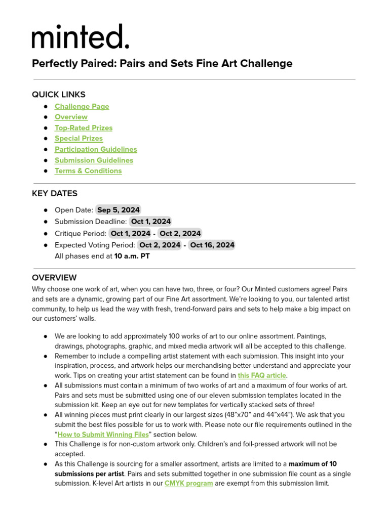 Pairs & Sets 2024 Challenge Brief v2 | PDF | Copyright | Derivative Work