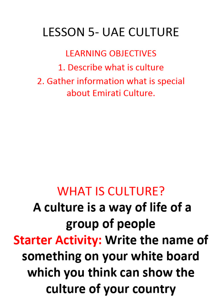 Exploring Emirati Culture | PDF