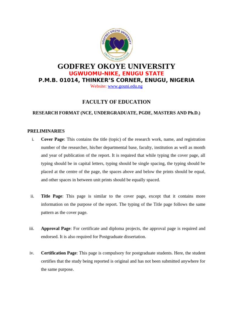 RESEARCH FORMAT FOR EDUCATION | PDF | Thesis | Postgraduate Education