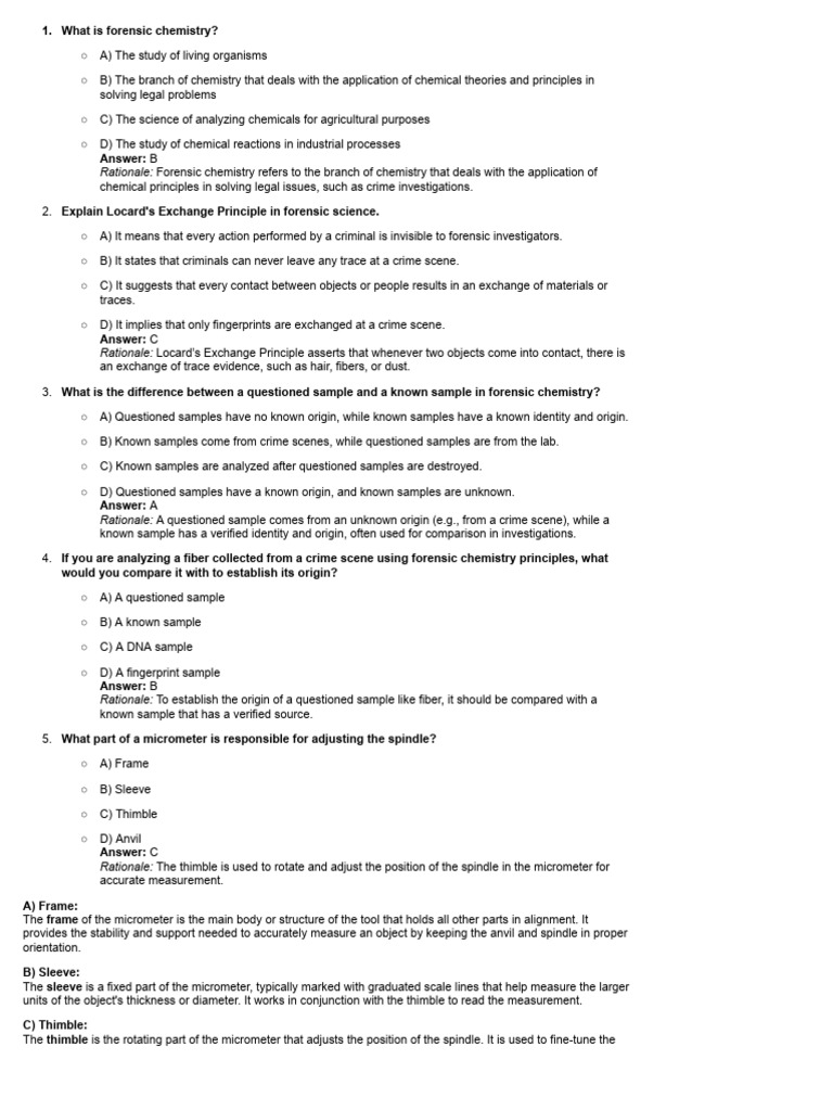 Keyyy For Cri 023 Pre Compre 1 100 Chosen | PDF | Toxicology | Explosion