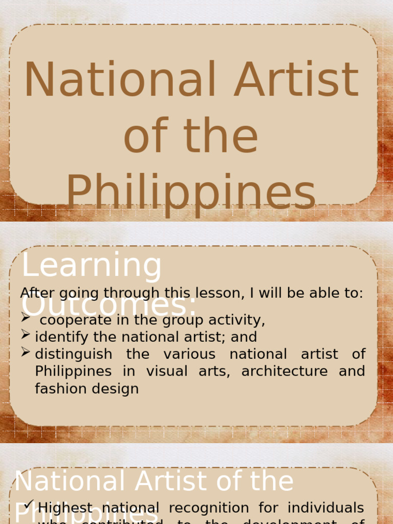 National Artists of the Philippines Overview | PDF | Paintings ...