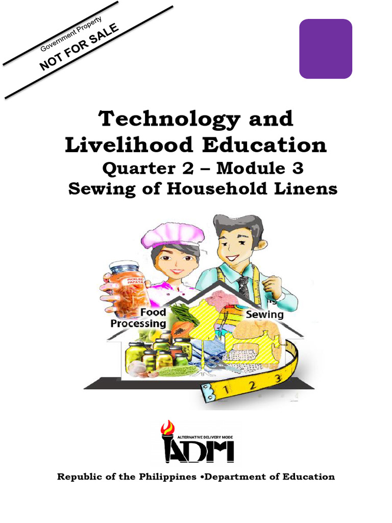TLE6 Q2 Mod3 SewingOfHouseholdLines Version3 | PDF | Sewing | Textiles