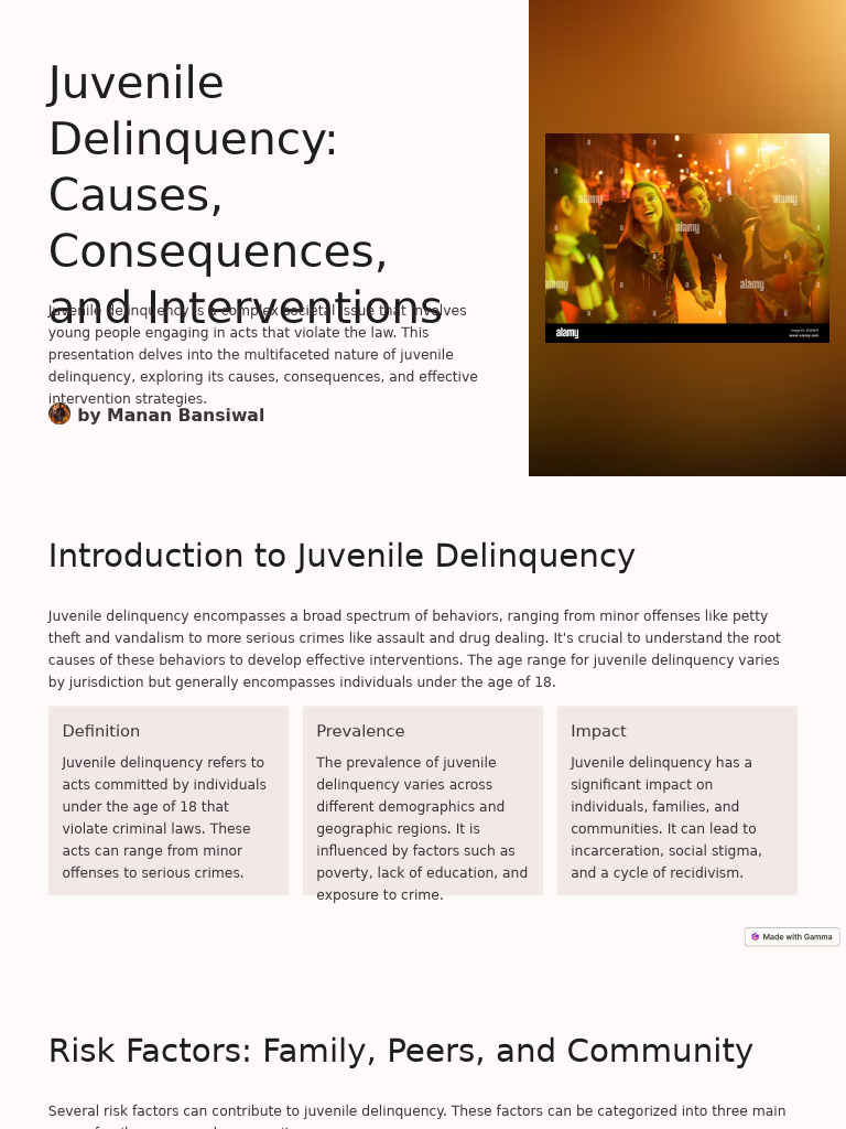 Juvenile Delinquency Causes Consequences and Interventions | PDF ... Juvenile Delinquency Causes Consequences and Interventions | PDF ...