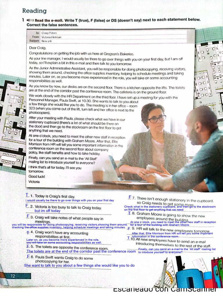 1º CS Admfin Reading (Repaso Units 1-2) | PDF