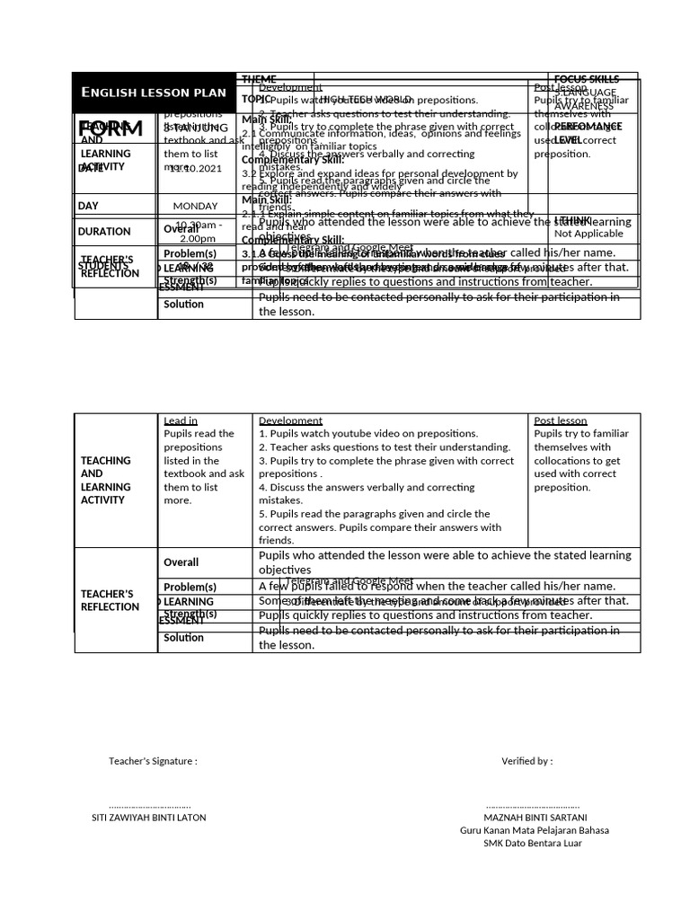 English Lesson Plan: High-Tech World | PDF | Reading Comprehension ...