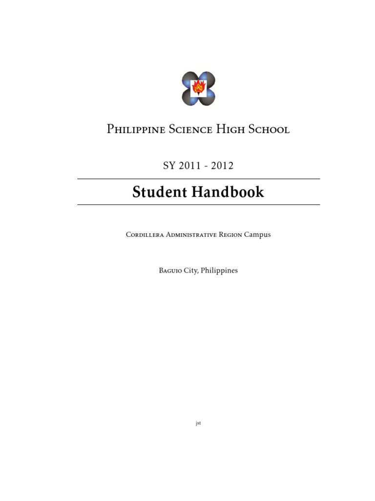 Student Handbook - Philippine Science High School - CAR Campus ...